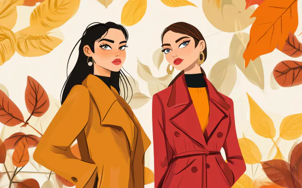 Fall Fashion Elegance: A Stunning HD Wallpaper of Autumn Vibes by ...