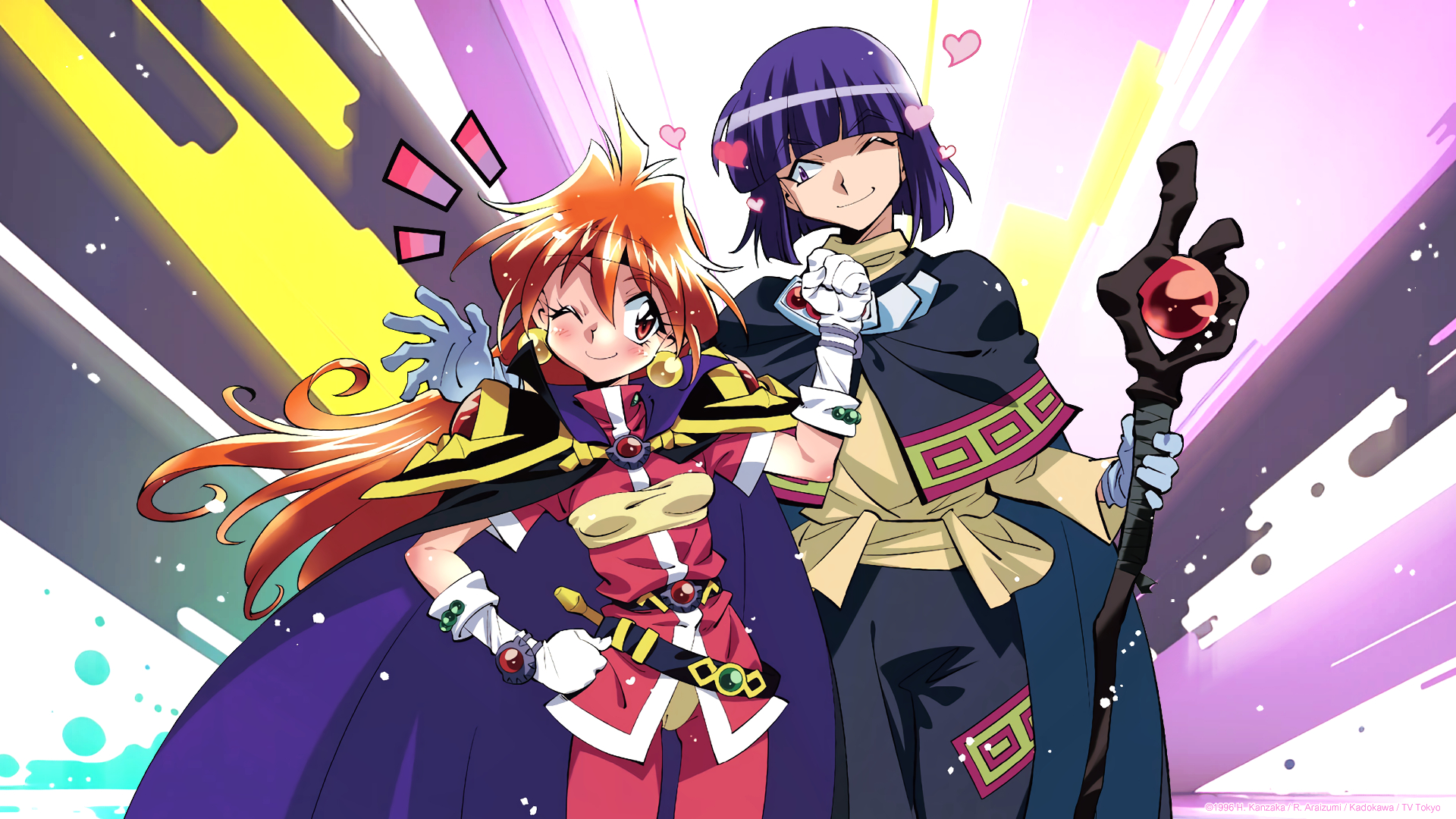Slayers HD Wallpaper: Lina Inverse & Xelloss in Epic Anime Style by rui ...