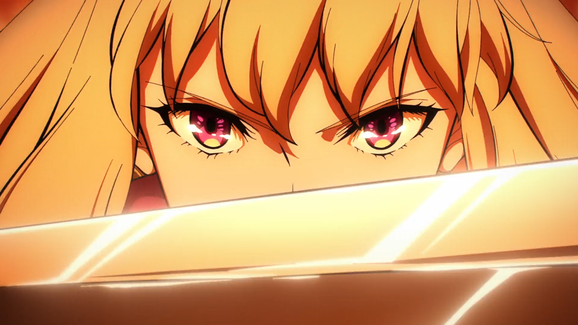 Cha Hae-in Fierce Gaze | Solo Leveling HD Anime Wallpaper