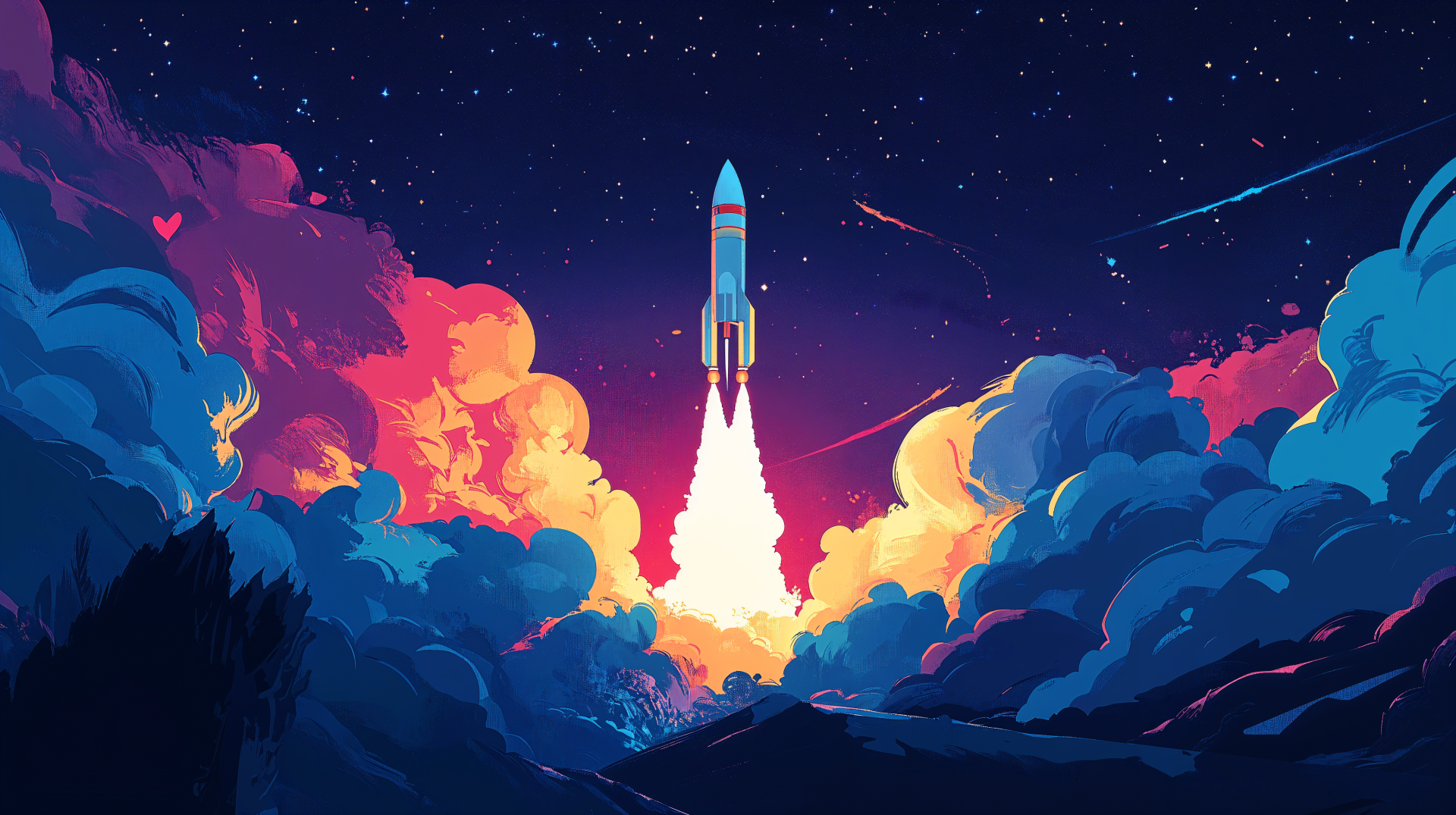 Stellar Rocket Launch - 4K Ultra HD Wallpaper by robokoboto