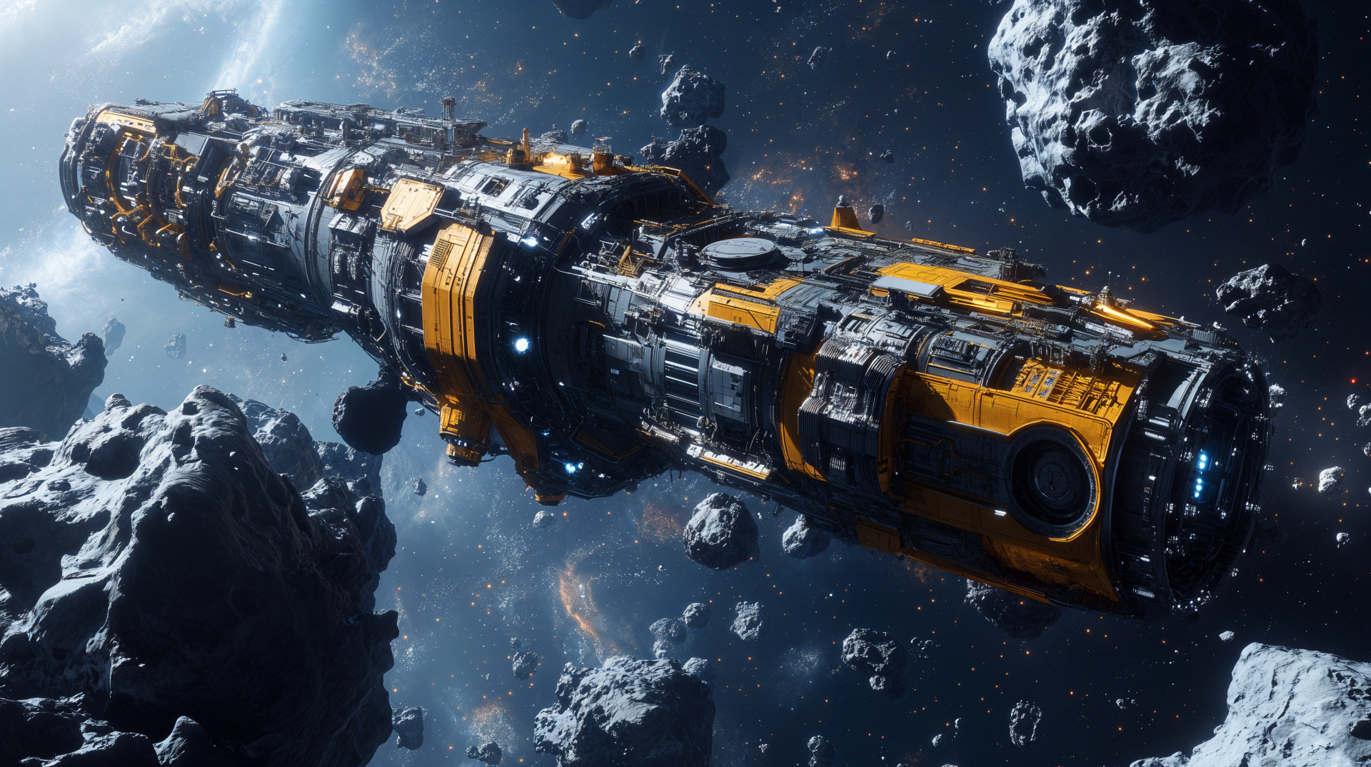 Asteroid Mining Colony: A Stunning 4K Ultra HD Sci-Fi Journey by robokoboto