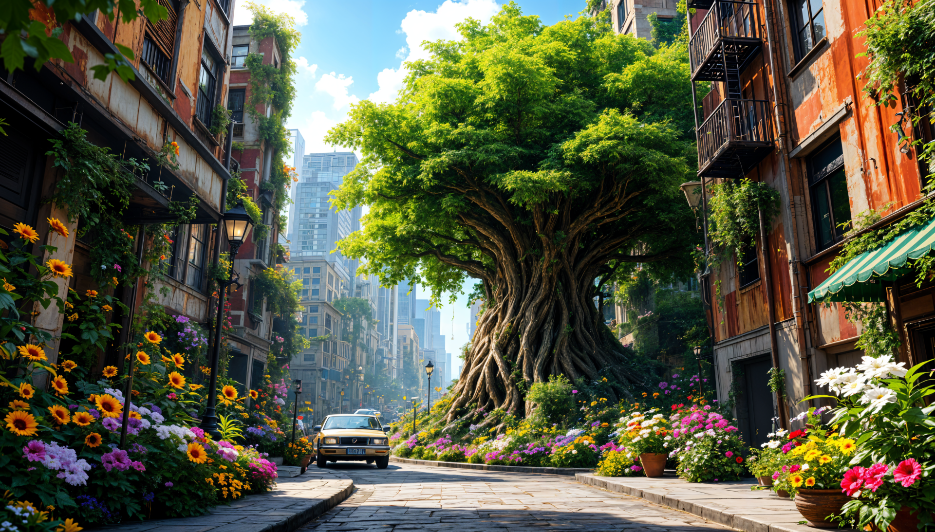Urban Gardening: A Stunning 4K Ultra HD Wallpaper Experience by QuantumCurator