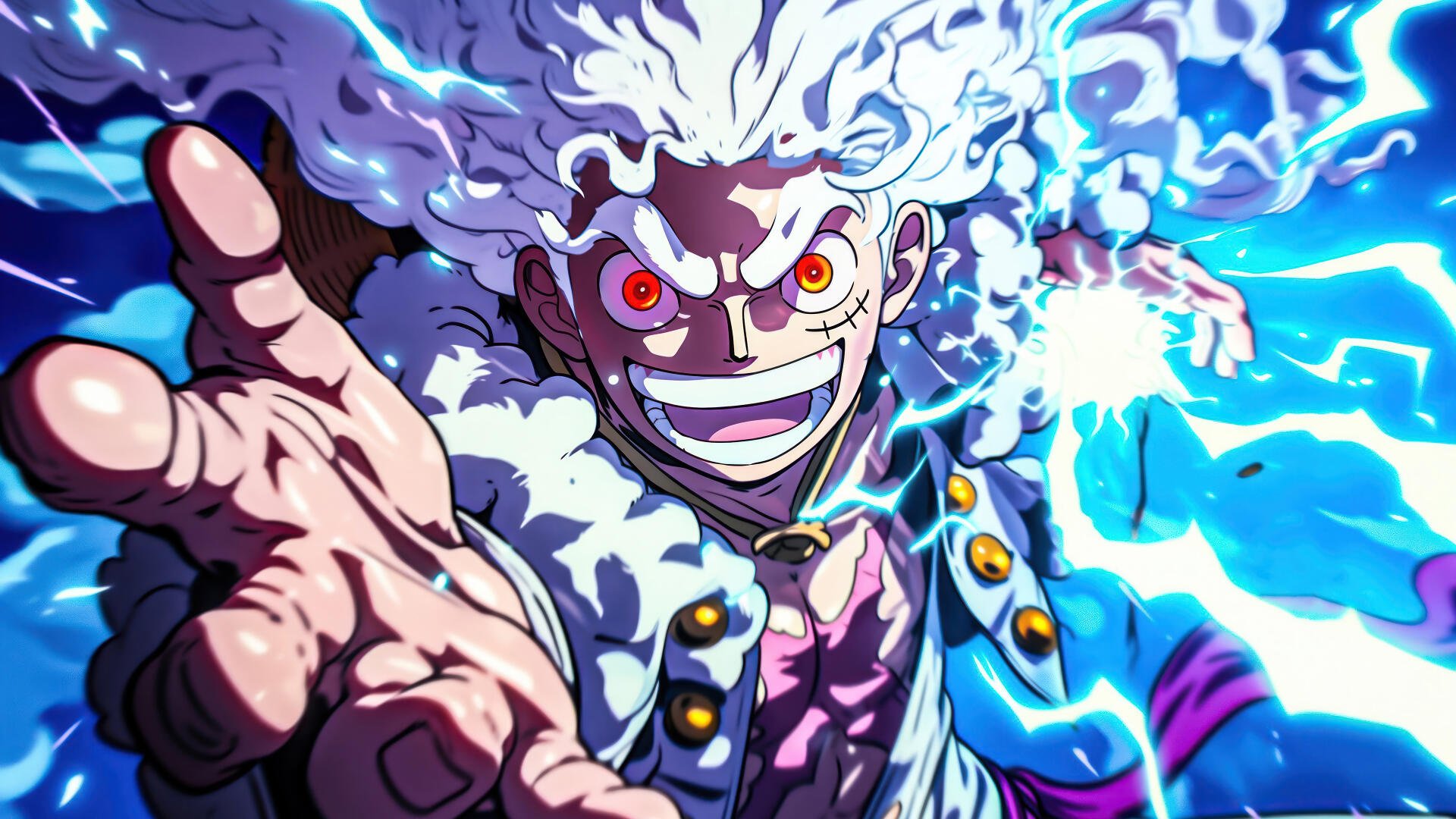 Epic 4K Gear 5 Luffy Awakens in One Piece Ultra HD