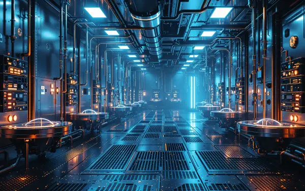 Futuristic Cloning Facility - 4K Ultra HD Wallpaper by QuantumCurator