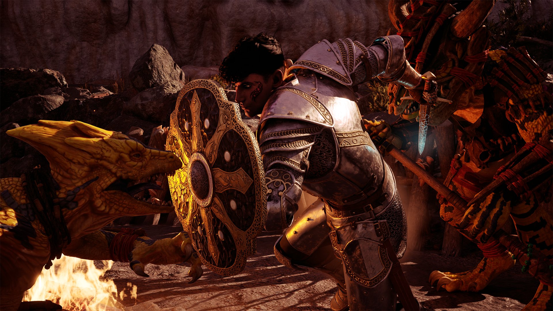 Avowed HD Wallpaper: Shield and Armor in Battle