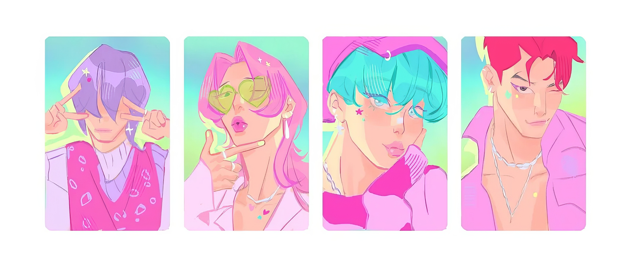 HD Wallpaper: KPop Demon Hunters - Saja Boys Movie Style Portraits