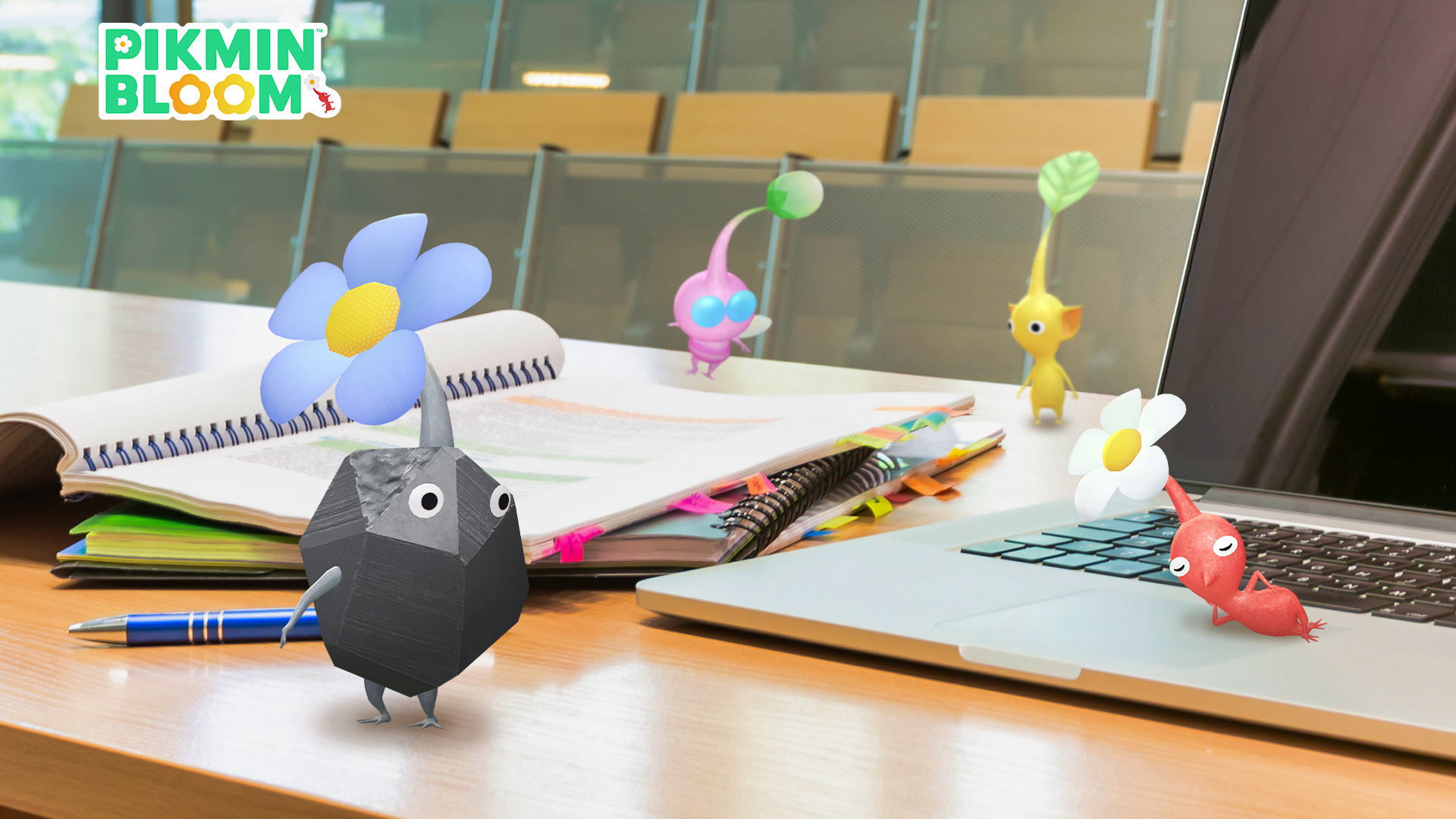 Pikmin Bloom HD Wallpaper: Colorful Adventures on Your Desk