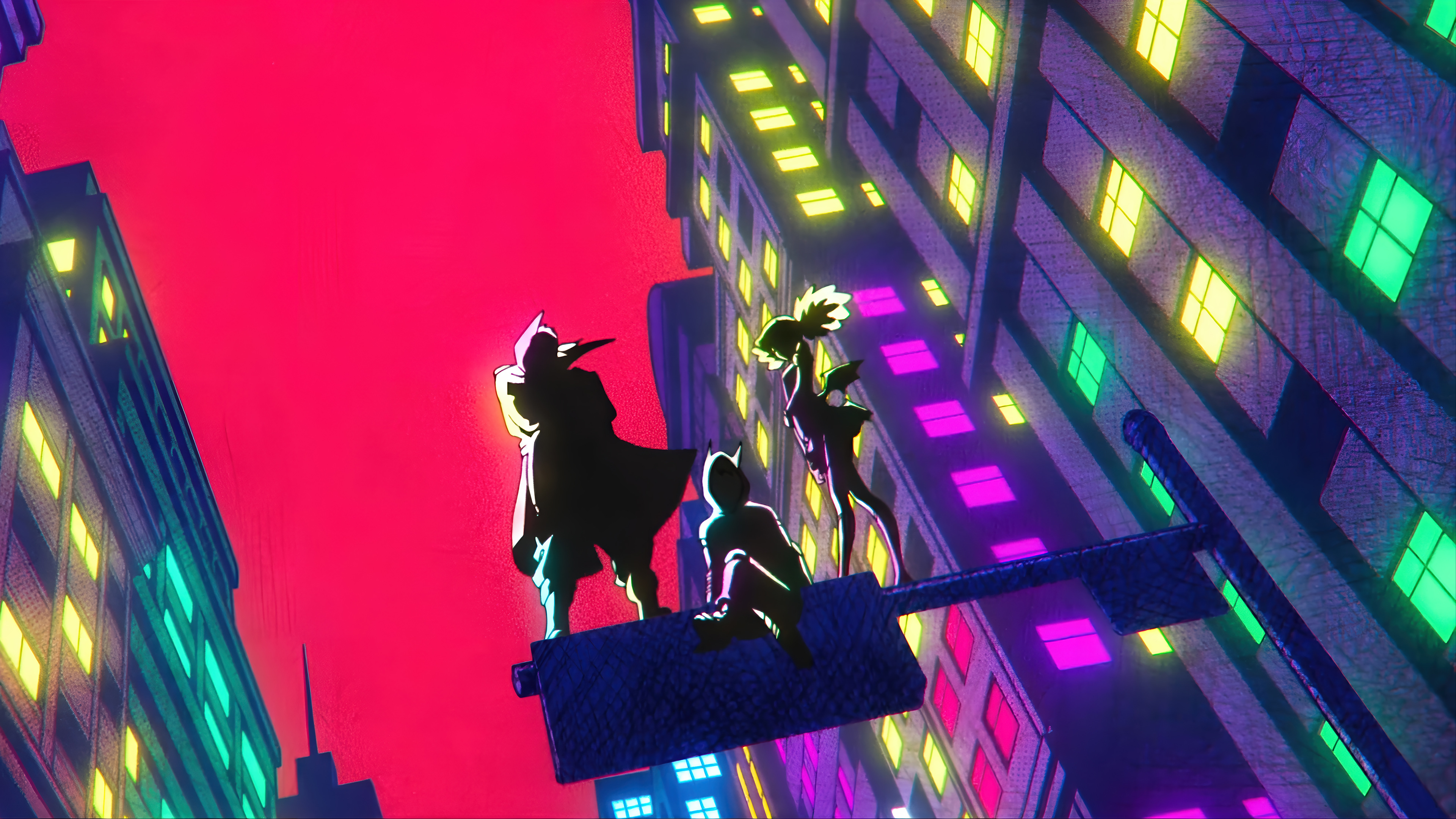 My Hero Academia: Vigilantes — Neon Night 4K Ultra HD Wallpaper