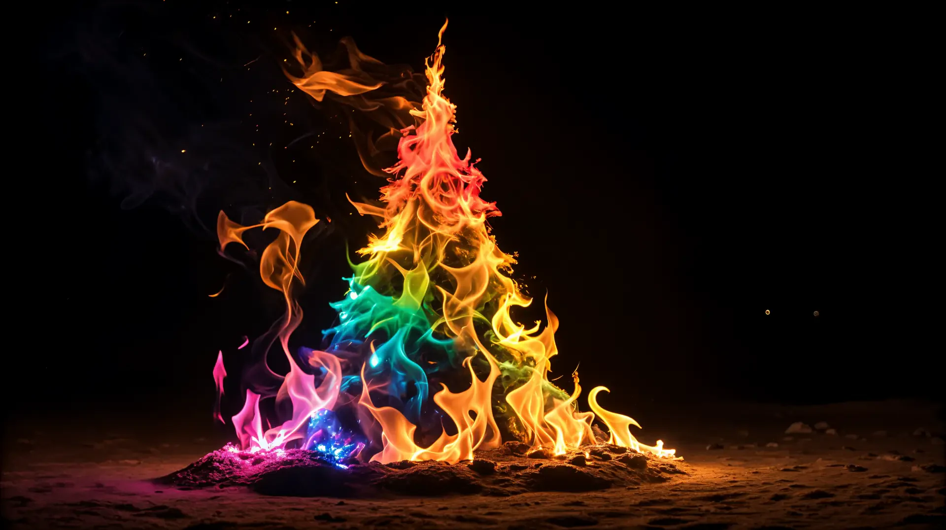 Vibrant Flames: A Stunning 4K Ultra HD Wallpaper by QuantumCurator