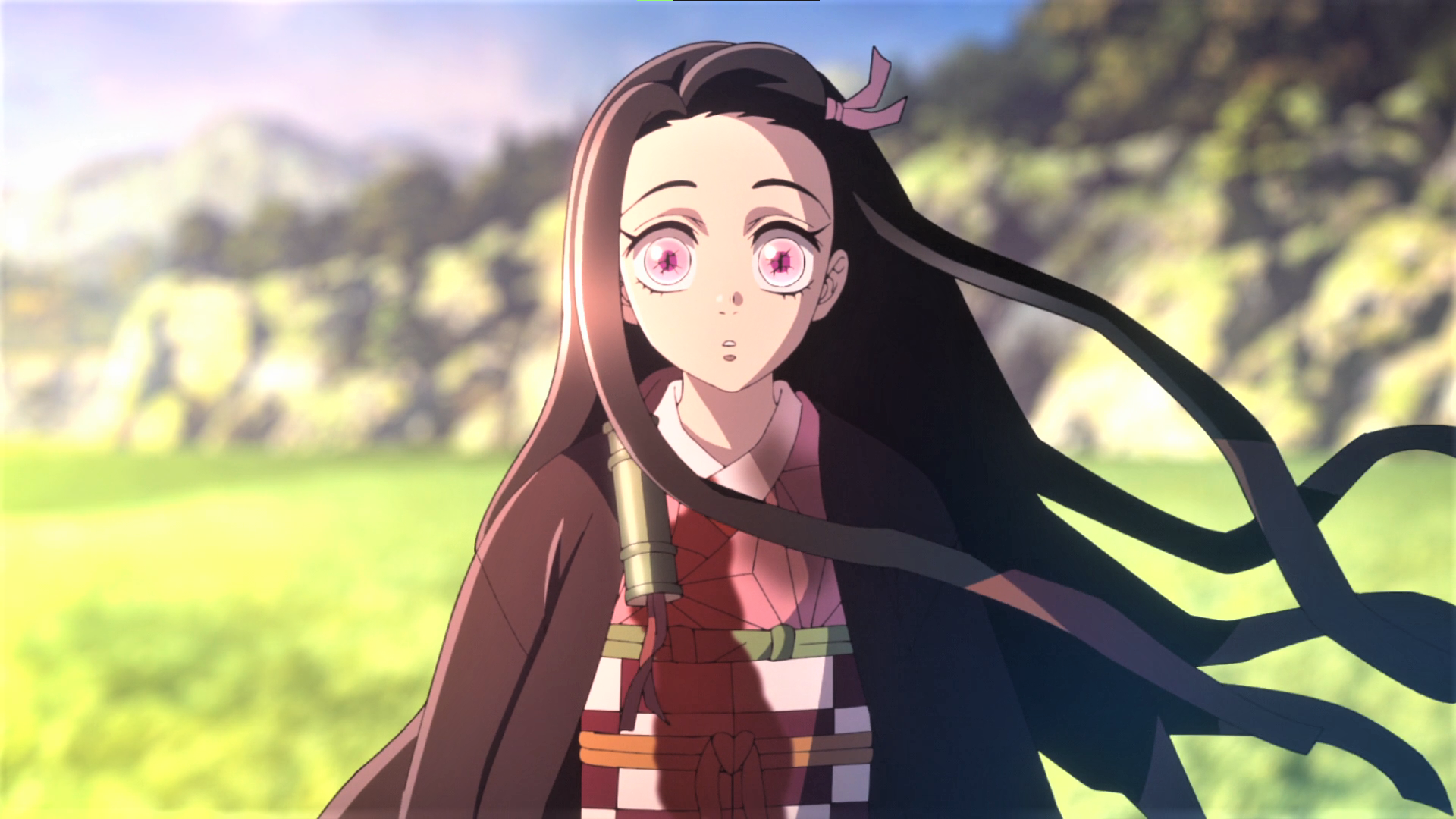 HD Wallpaper of Nezuko Kamado from Demon Slayer: Kimetsu no Yaiba Anime