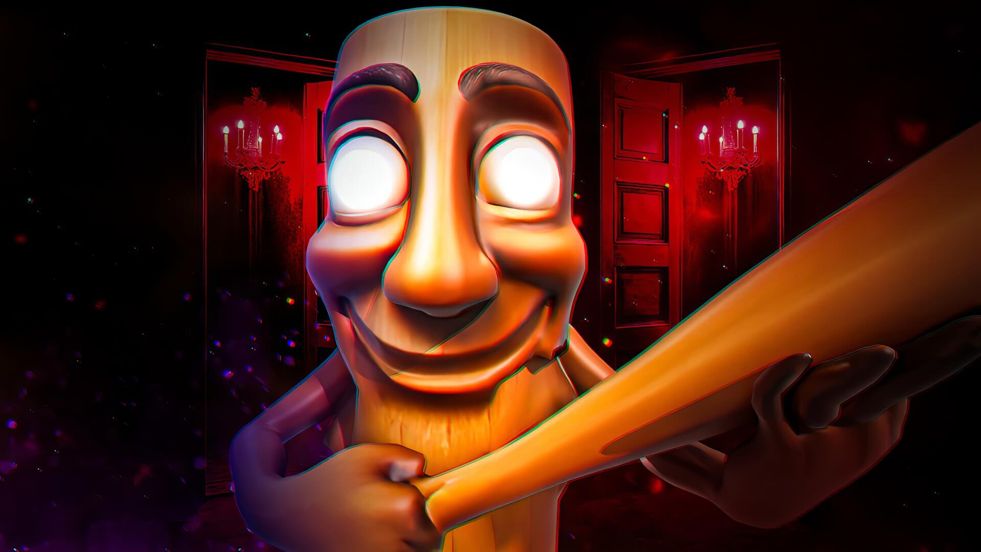 Italian Brainrot Tung Tung Tung Sahur HD Wallpaper: Eerie Masked Figure Close-Up