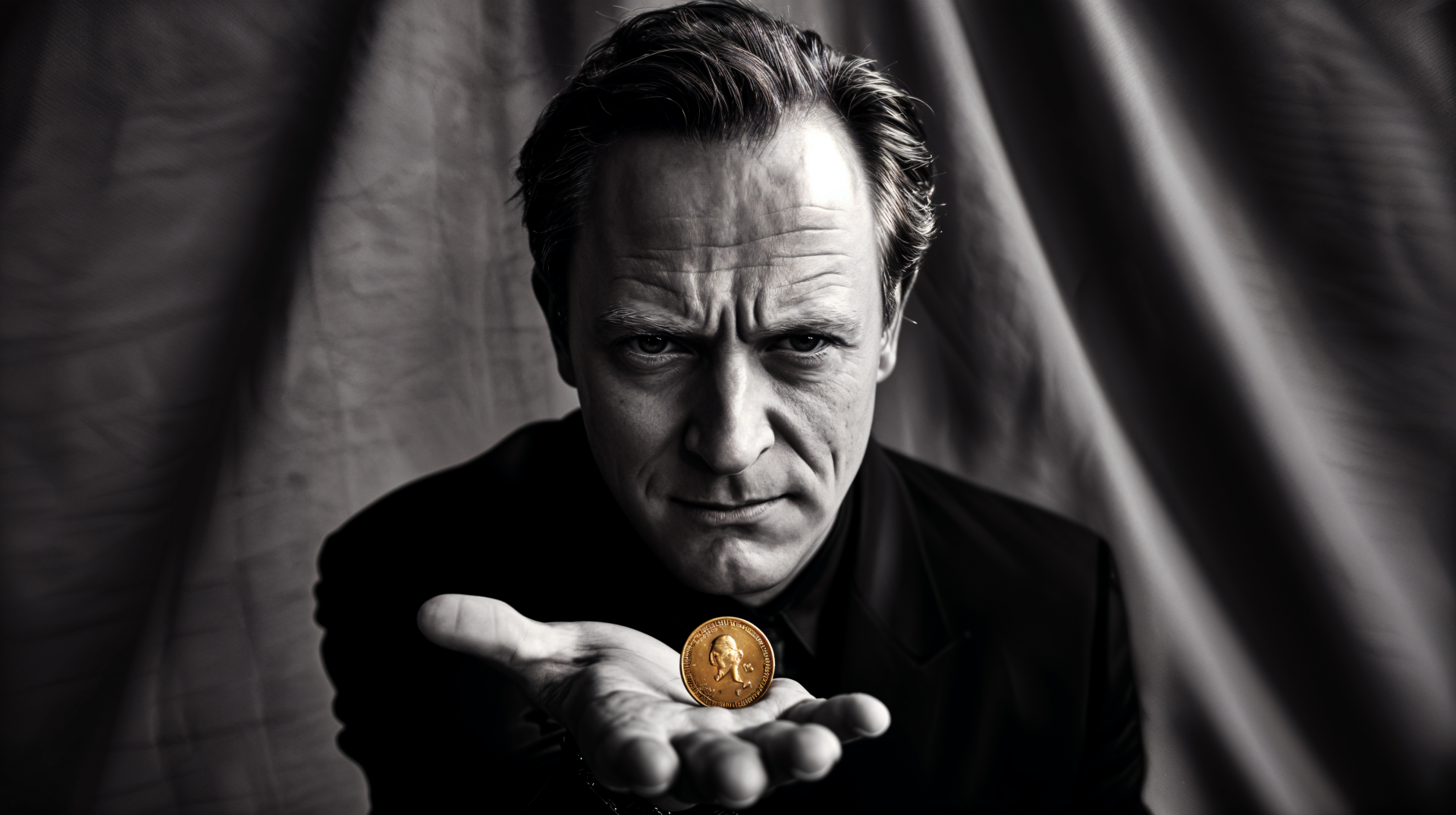 Greed Unveiled: 4K Ultra HD Wallpaper of Intense Desire by QuantumCurator