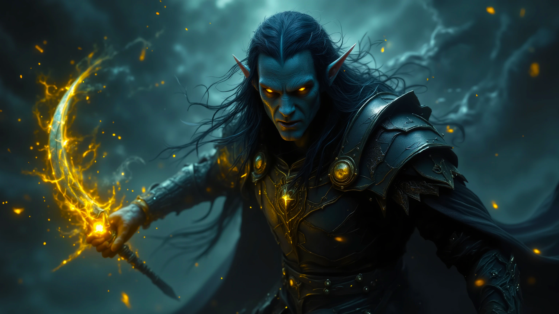 Shadowblade Elf – Wielder of the Golden Arc by SL PMD ROX