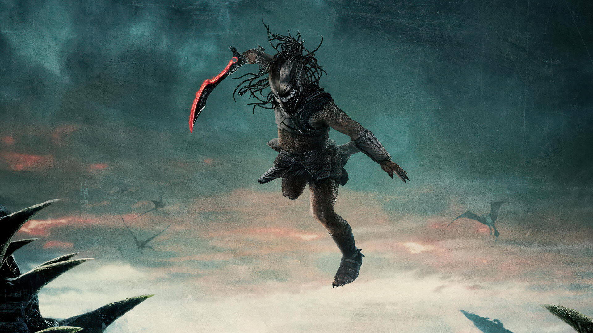 Predator: Badlands 4K Ultra HD Wallpaper – Fierce Huntress in the Shadows