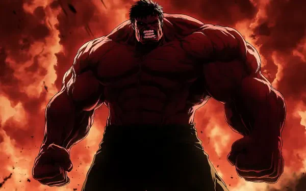 Download Comic Red Hulk 4k Ultra HD Wallpaper