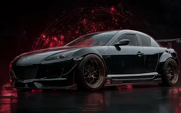 Mazda RX-8 Tuning Poster — Midnight Drift HD Wallpaper by michaldunaj