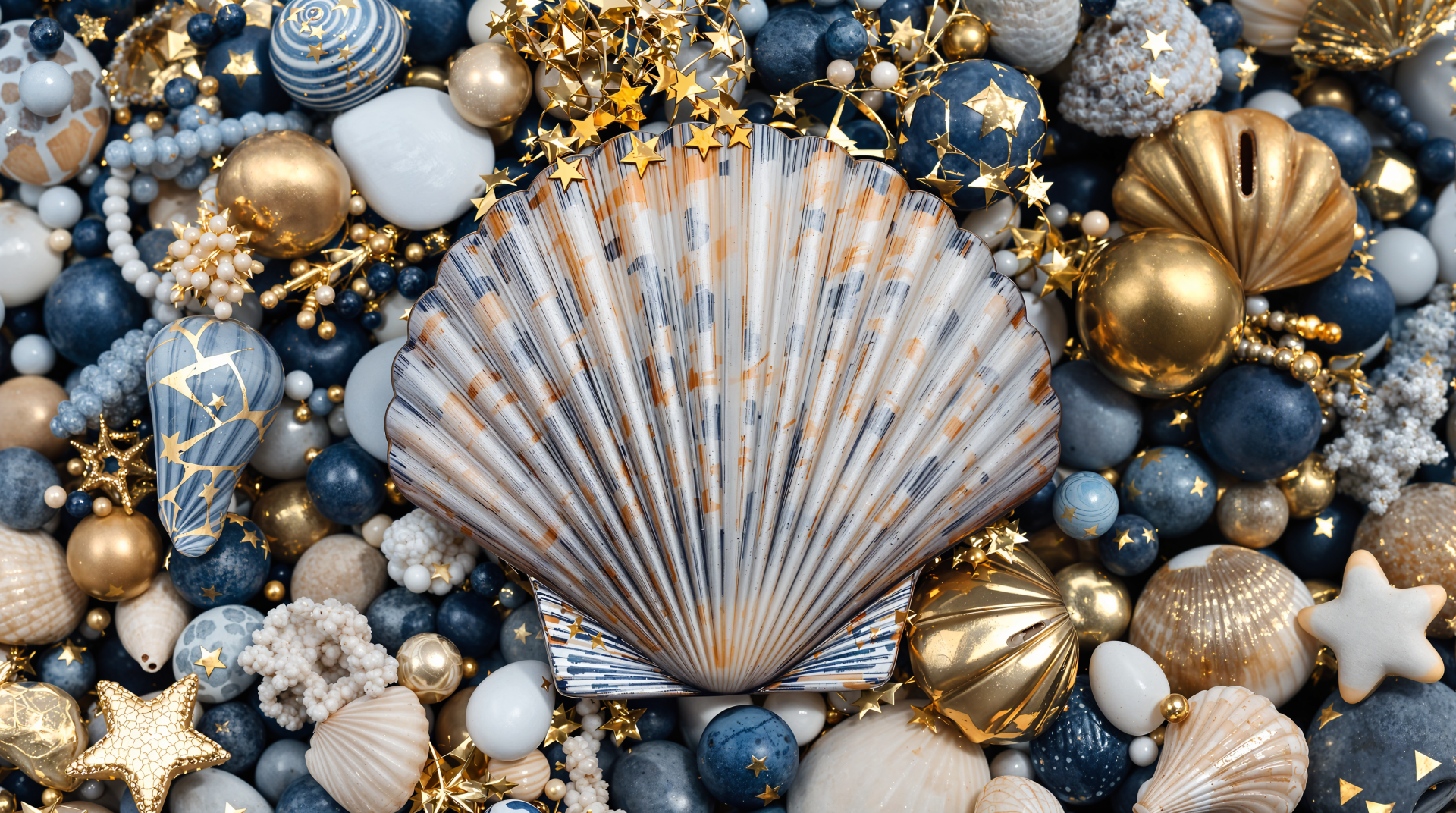 Seashell Opulence — 4K Ultra HD Wallpaper by QuantumCurator