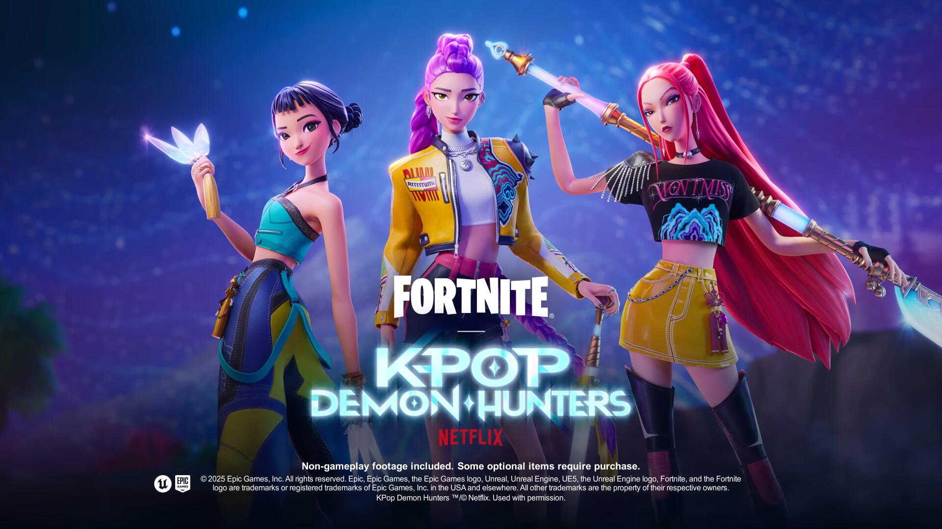 Fortnite: K-Pop Demon Hunters 4K — Rumi, Mira & Zoey