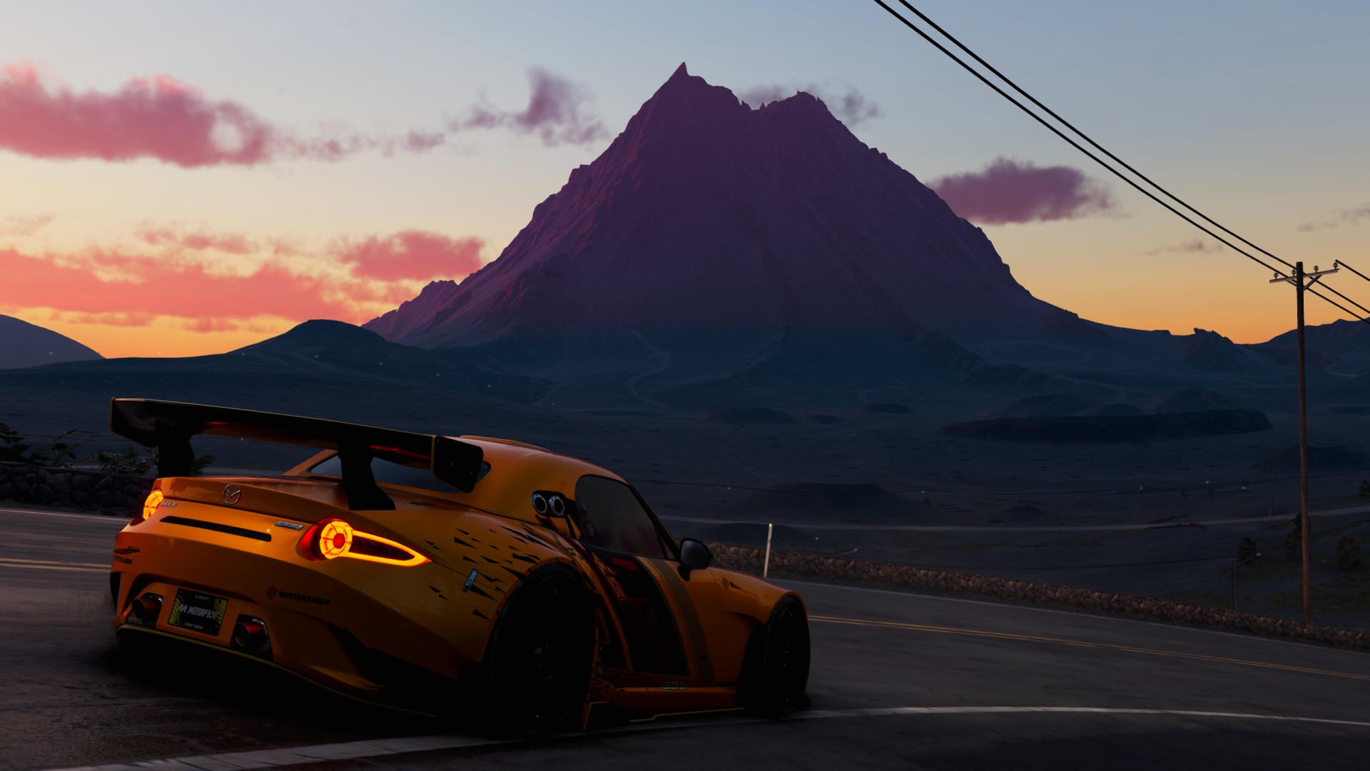 The Crew Motorfest: Yellow Supercar on Mountain Road — 2K Quad HD Wallpaper