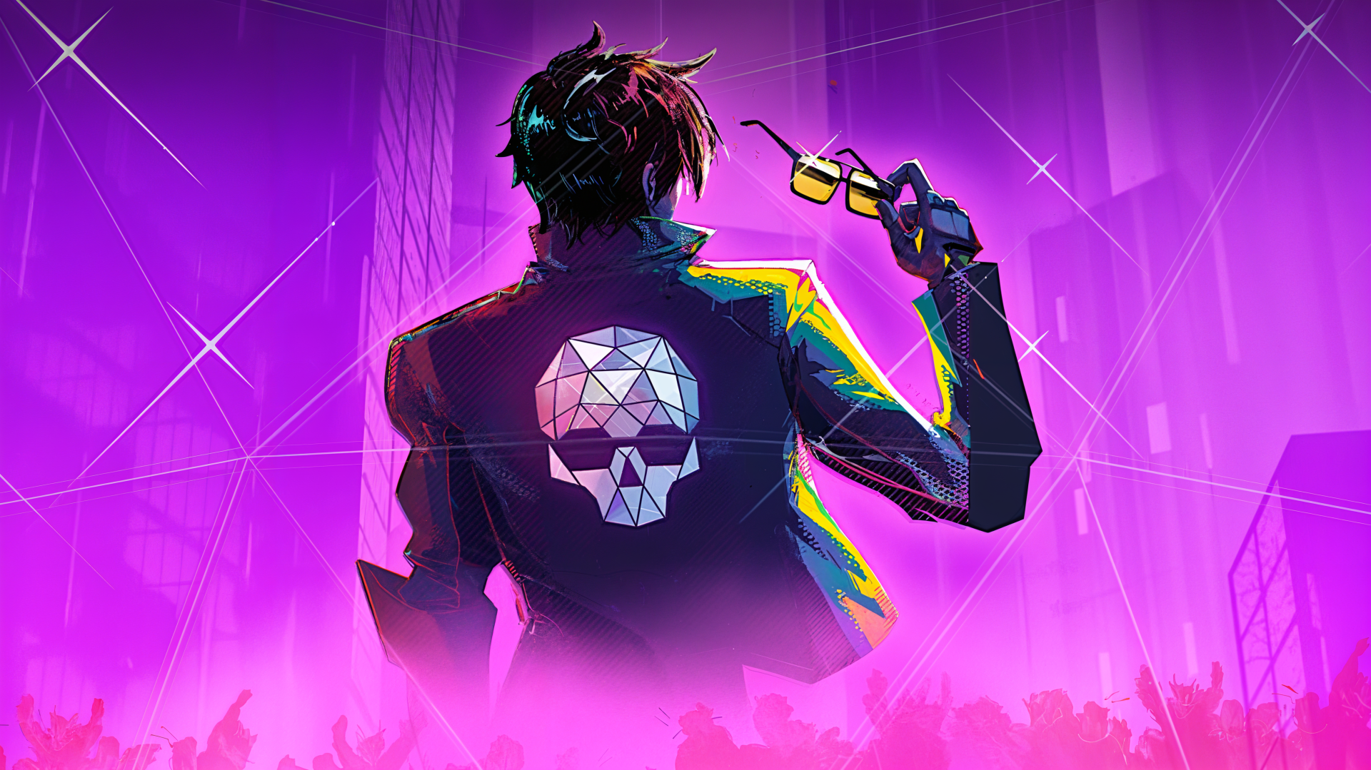 Dead as Disco: Neon Skull — Purple 4K Game Wallpaper