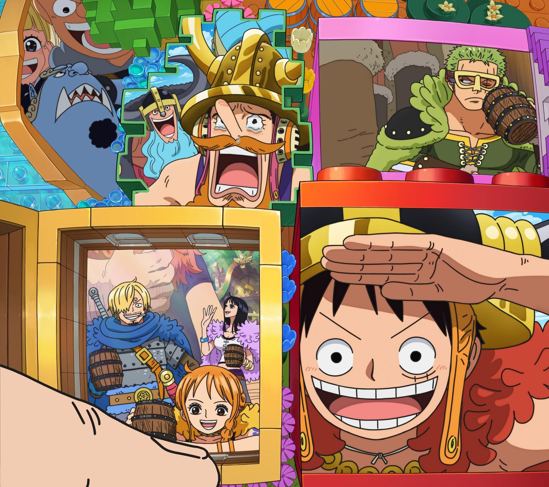 One Piece 2K Quad HD Wallpaper — Straw Hat Crew Collage