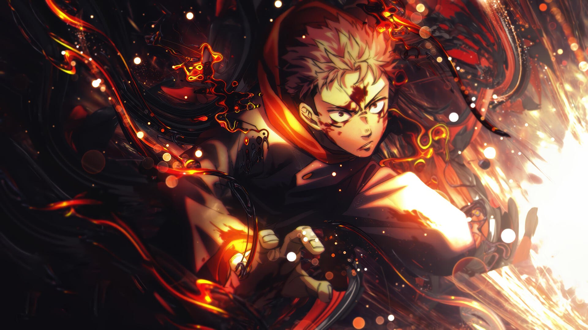 Jujutsu Kaisen 4K: Cursed Flame Sorcerer Wallpaper