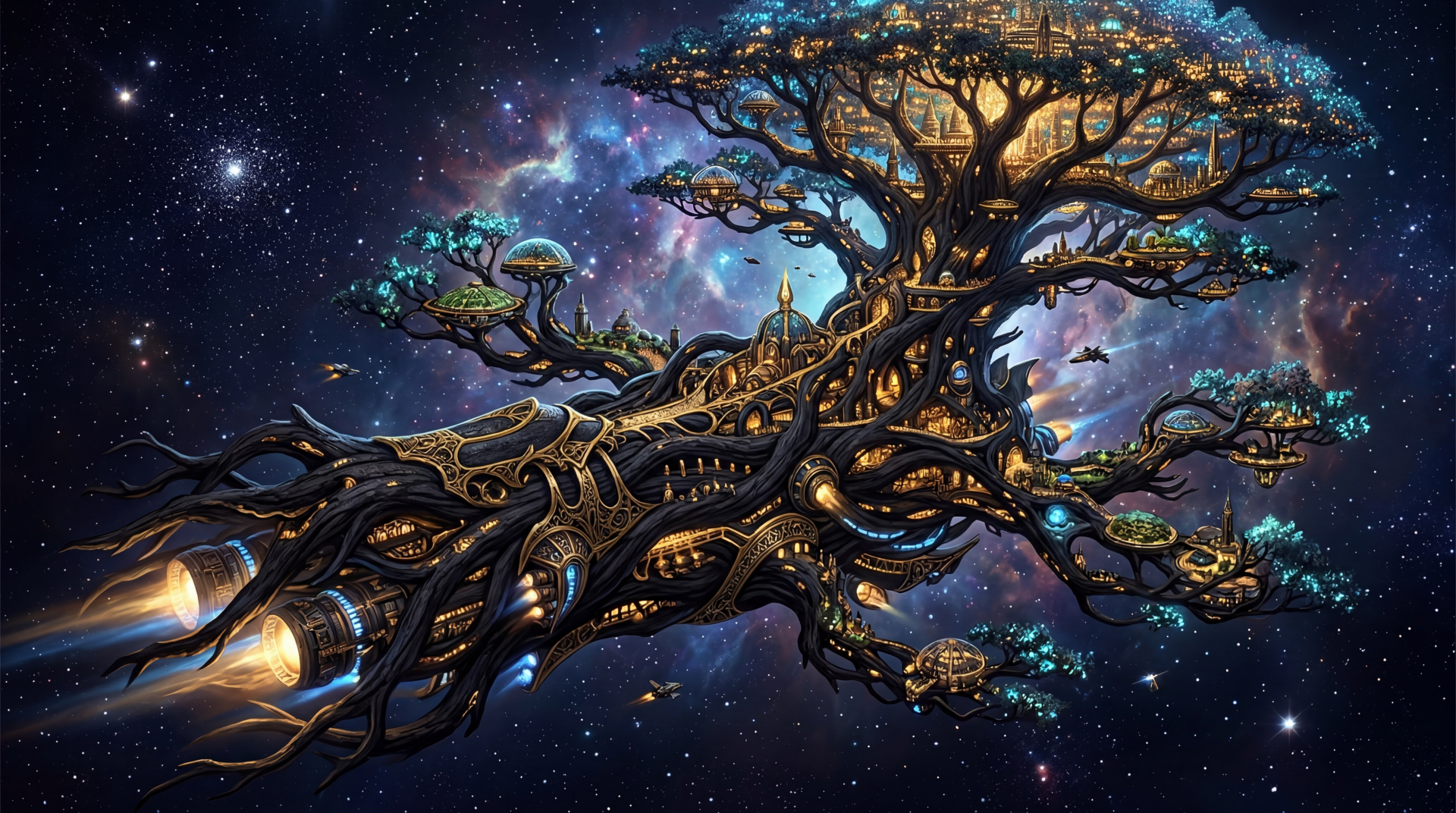 Starroot Ark — 5K Ultra HD Spaceship Wallpaper by QuantumCurator ...