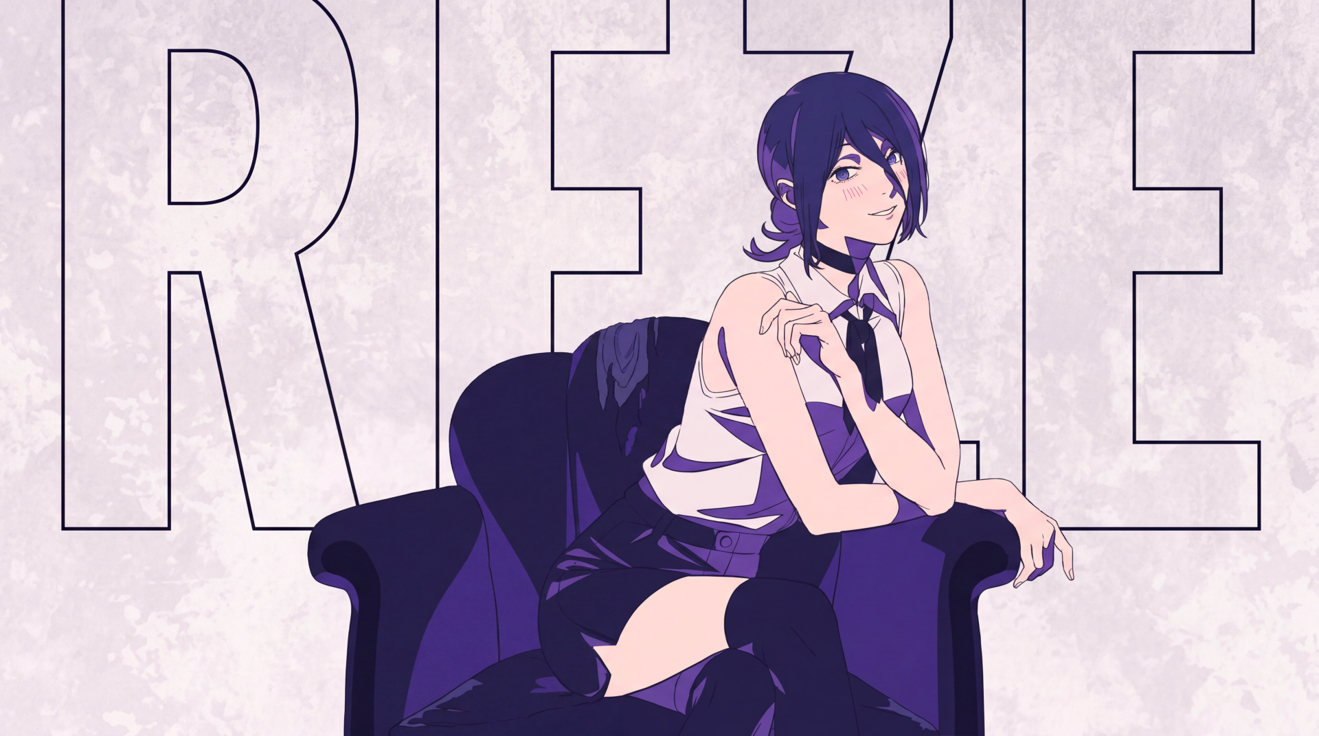 Reze — Purple Charm: Cute Chainsaw Man 5K Ultra HD Wallpaper ...
