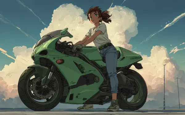 [40+] Anime Motorcycle Wallpapers