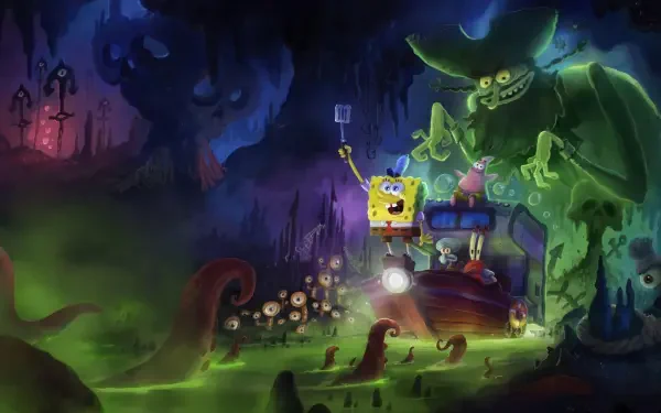 SpongeBob & Patrick — Search for SquarePants (4K Ultra HD Wallpaper)