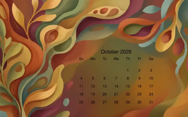 October 2026 — 5K Ultra HD Halloween Calendar Wallpaper by ...