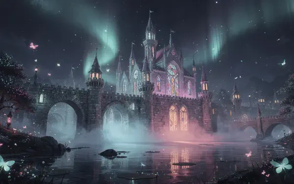 Aurora Spires: Enchanted Castle — 4K Ultra HD Wallpaper by ...