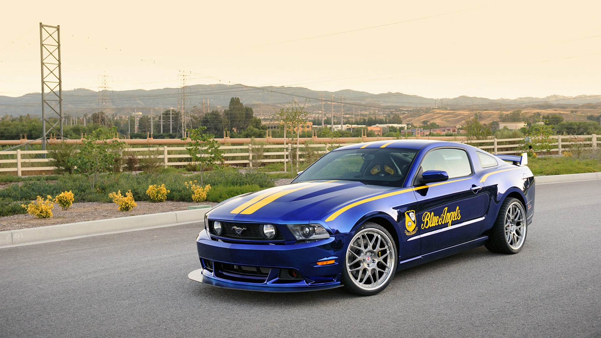 HD Ford Mustang Beast on the Open Road Wallpaper