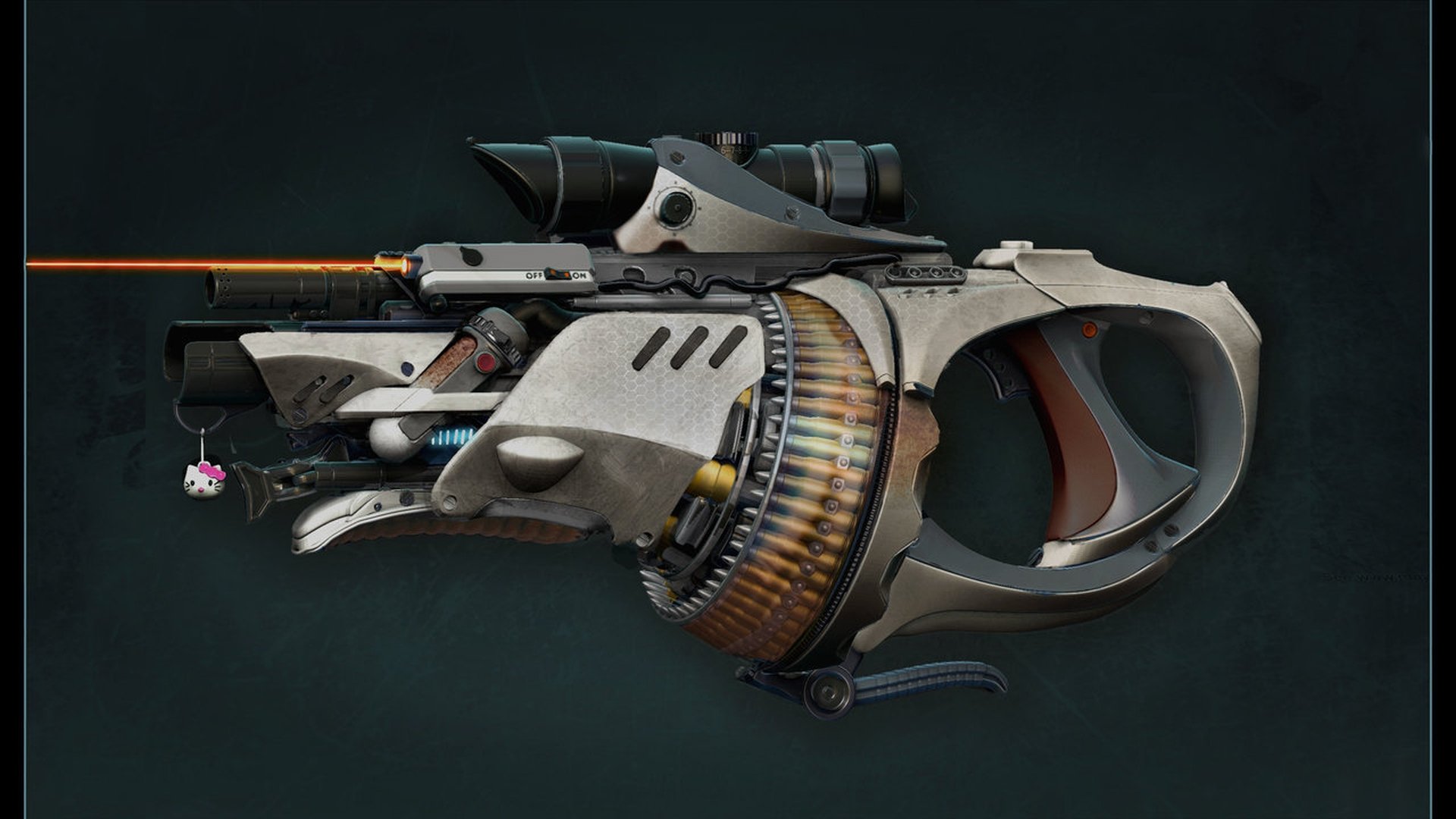 Voidburst Gauss Revolver Sci Fi Weapon HD Wallpaper 1920x1080