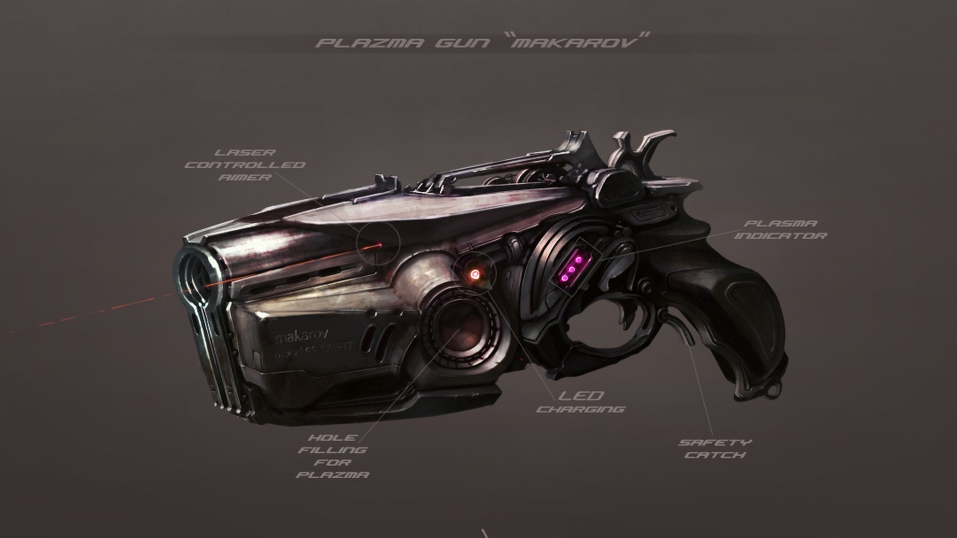 HD Sci-Fi Blaster: Futuristic Weapon Concept