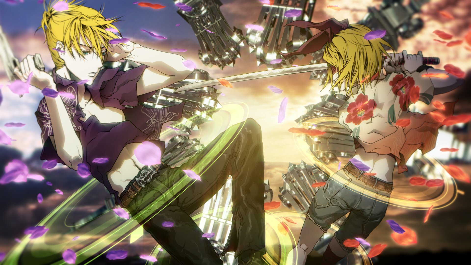 Download Len Kagamine Rin Kagamine Anime Vocaloid HD Wallpaper by Nagimiso