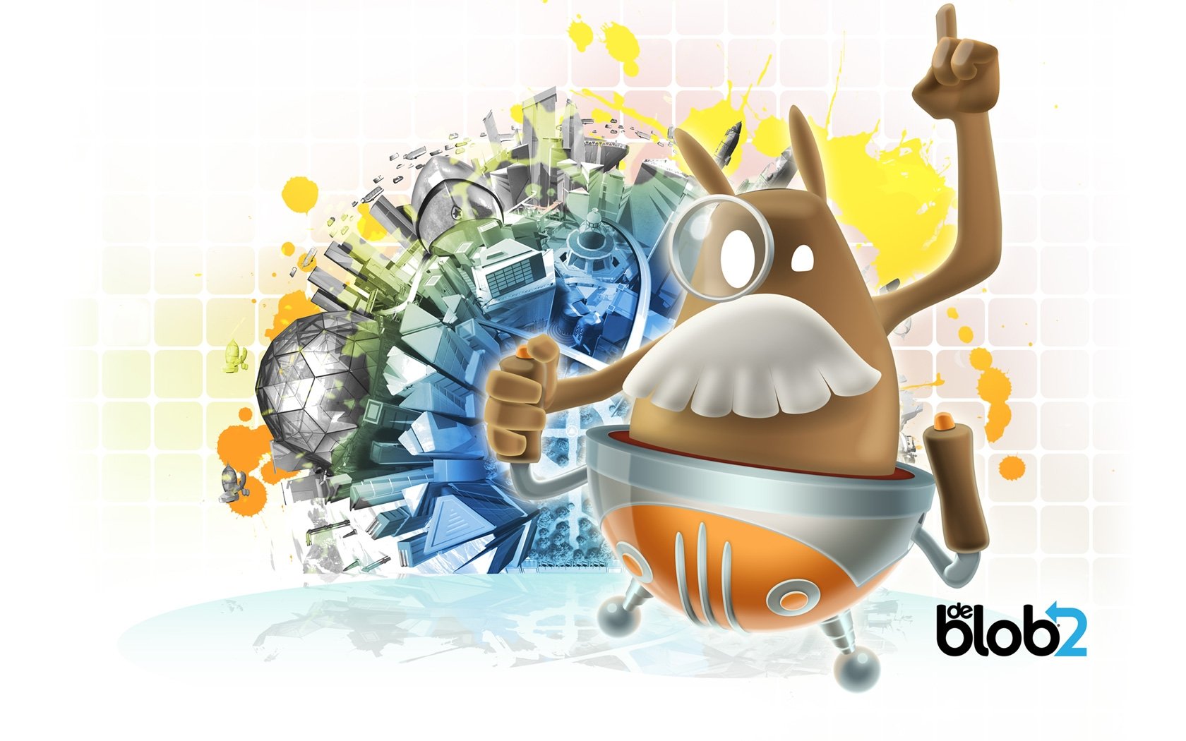 De Blob 2 HD Wallpaper: Colorful Adventure Awaits!