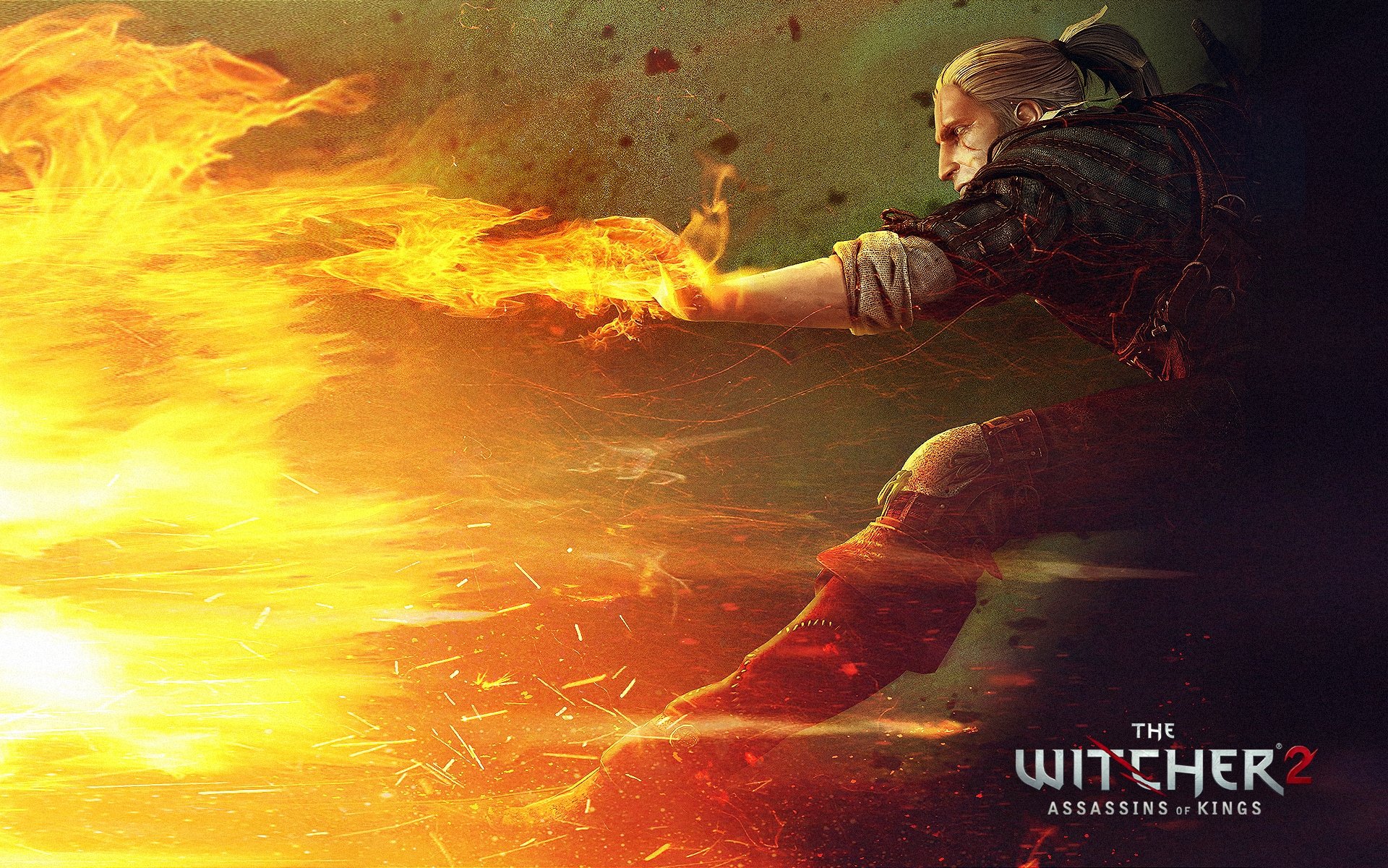 The Witcher 2: Fiery Warrior HD Wallpaper