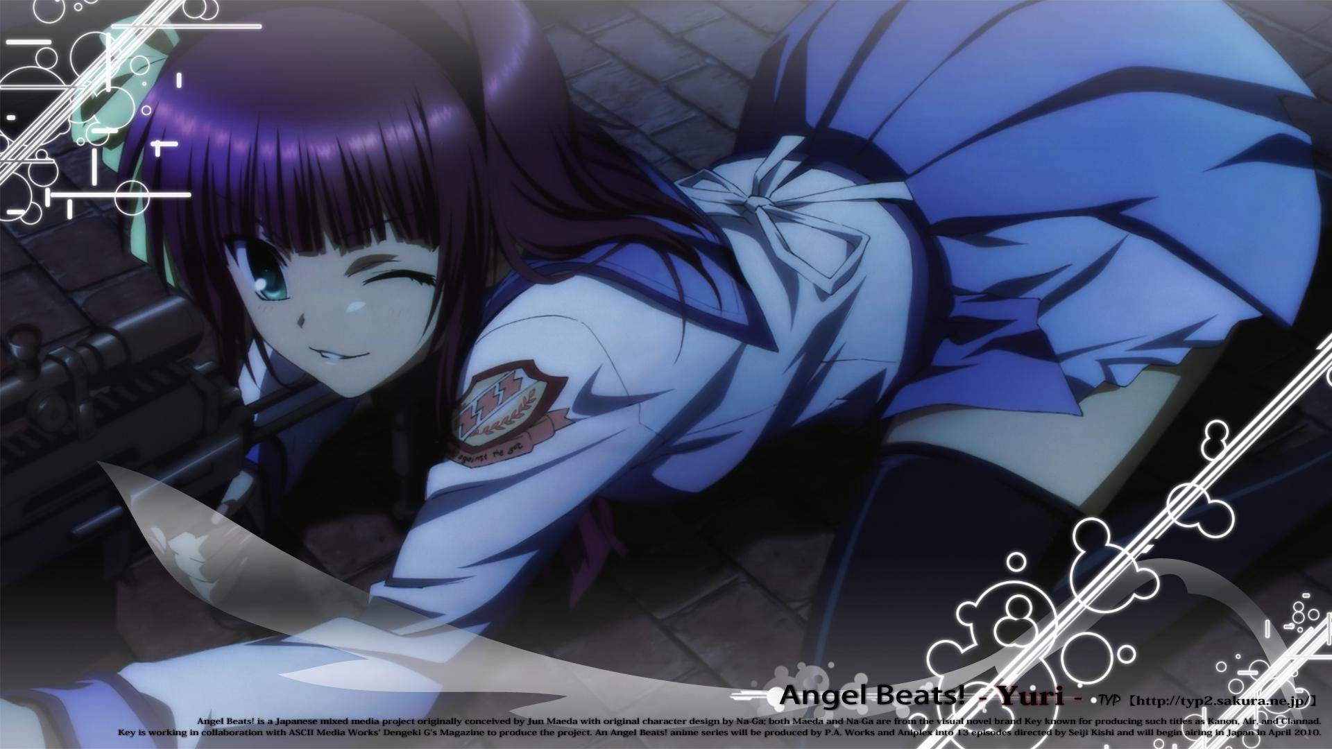 Download Yuri Nakamura Anime Angel Beats! HD Wallpaper