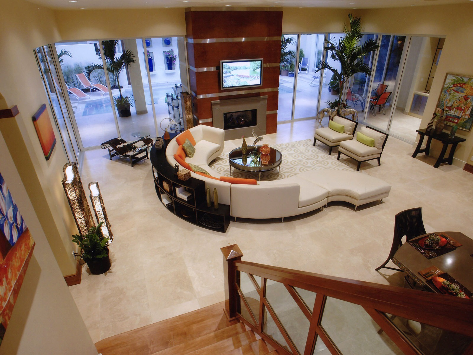 Modern Elegance: Stunning Man-Made Room HD Wallpaper