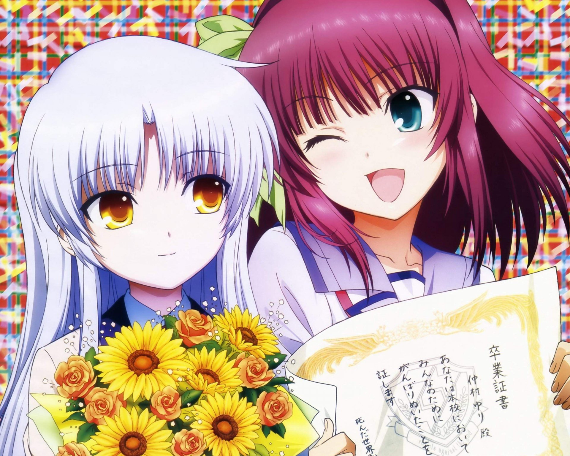 Download Yuri Nakamura Kanade Tachibana Anime Angel Beats Hd Wallpaper