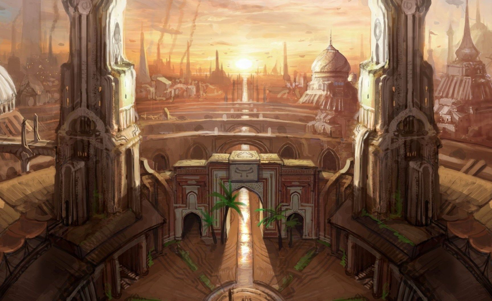 Majestic Fantasy Realm: Epic HD Fantasy Landscape Wallpaper | 1728x1059 ...