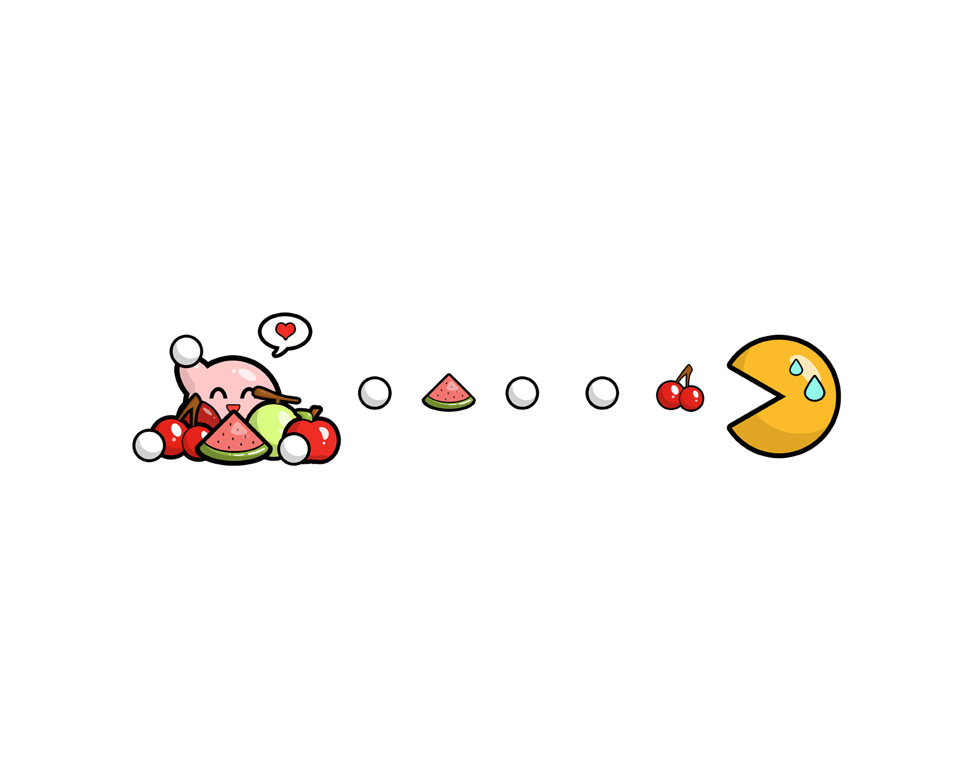 Pac-Man & Kirby Crossover HD Wallpaper Adventure