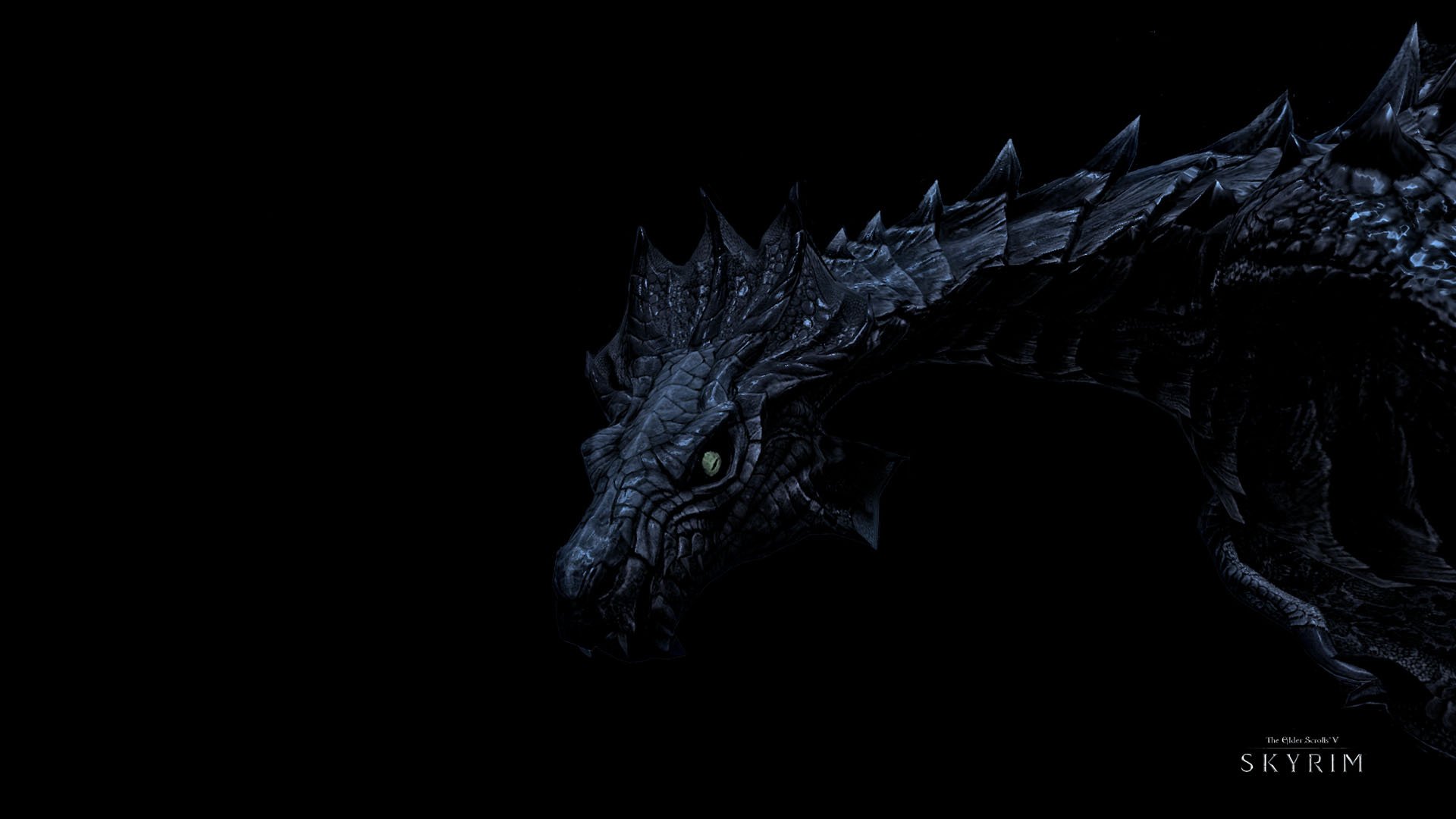 Skyrim's Fierce Dragon – HD Elder Scrolls V Wallpaper by shakala