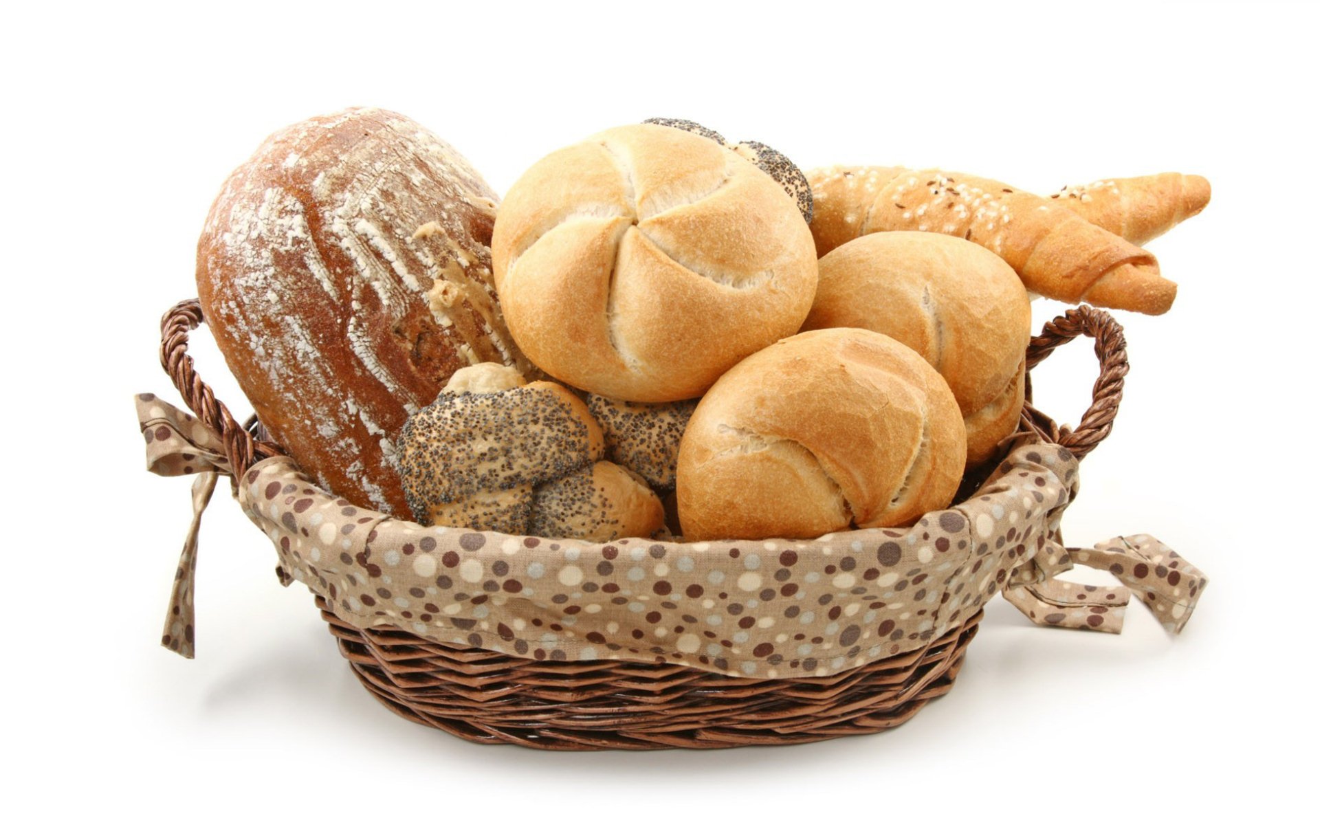 Delicious Fresh Bread Basket HD Wallpaper