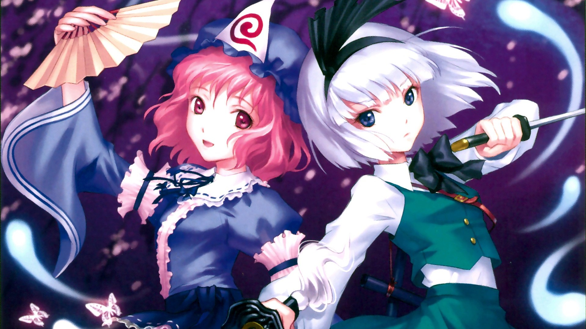 Download Youmu Konpaku Yuyuko Saigyouji Anime Touhou HD Wallpaper