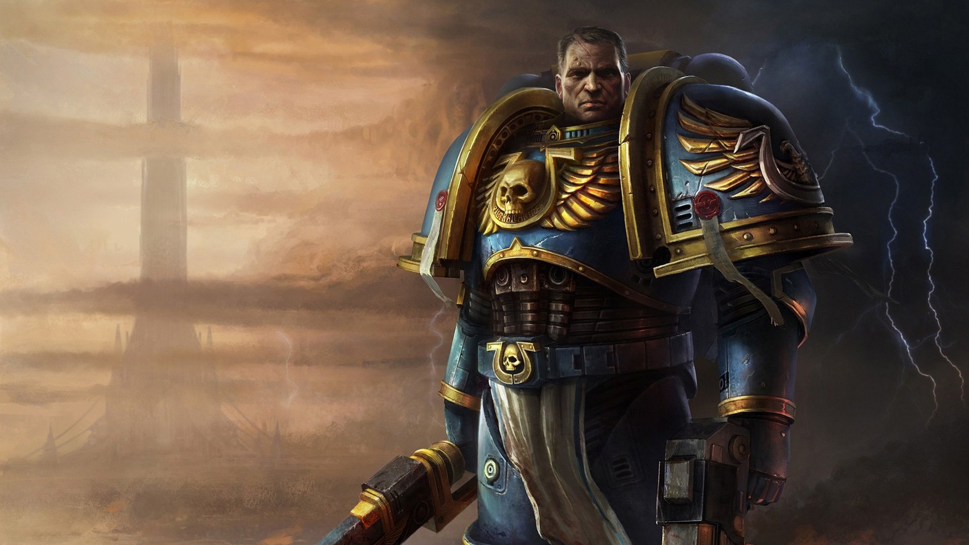 Warhammer HD Wallpaper: Epic Video Game Warrior in Battle Armor ...