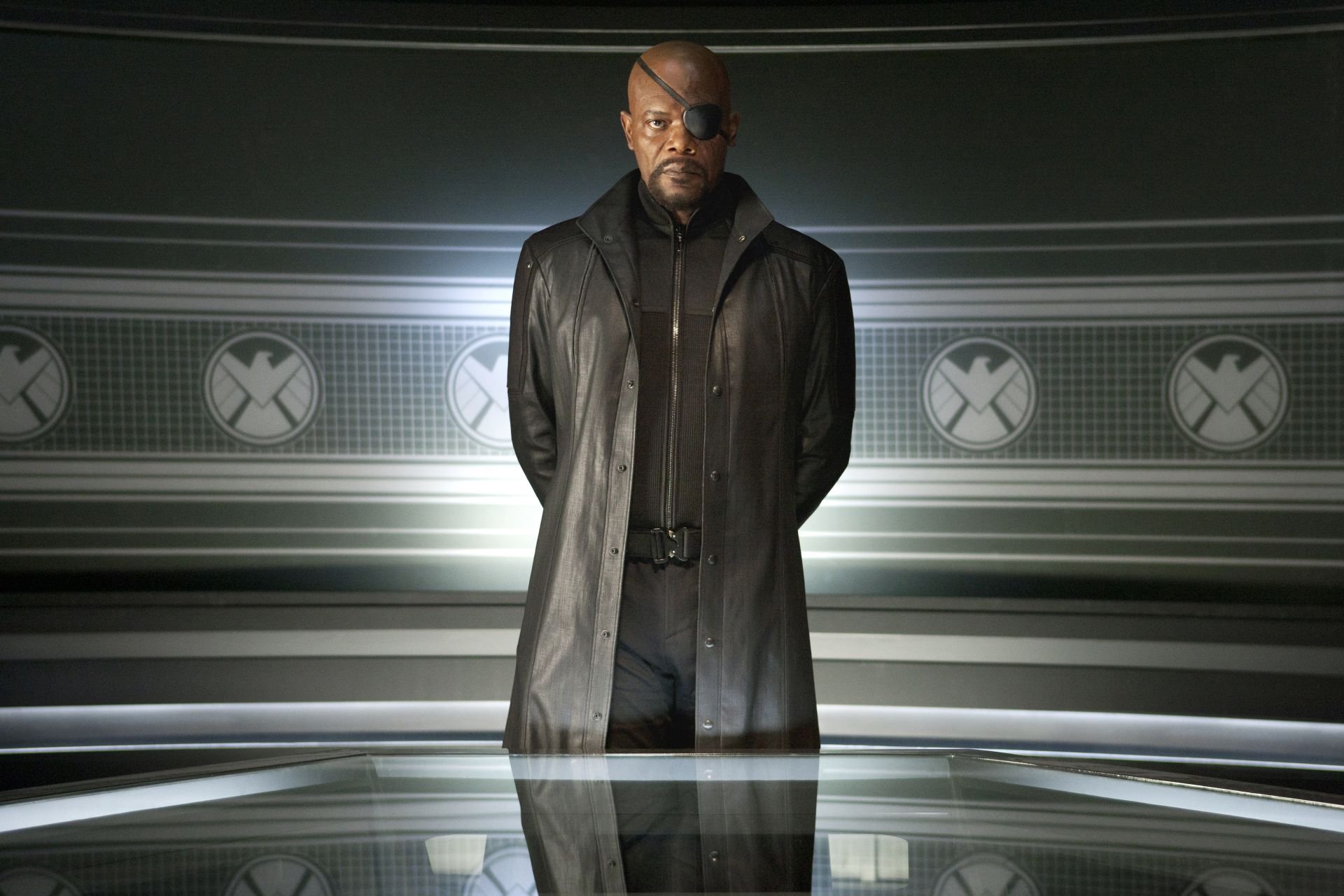 Nick Fury HD Wallpaper – Shielded Eye Patch Hero from Avengers Movie