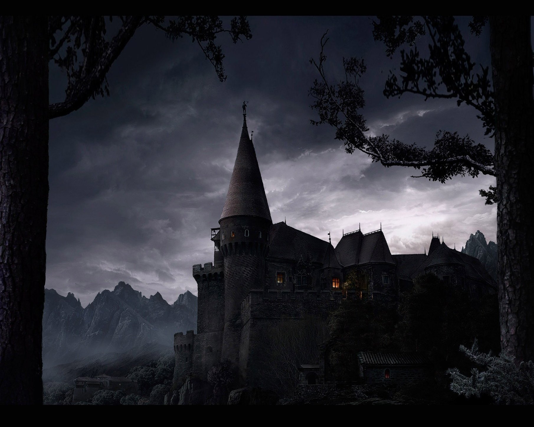 Shadowspire Keep — Fantasy Castle HD Wallpaper