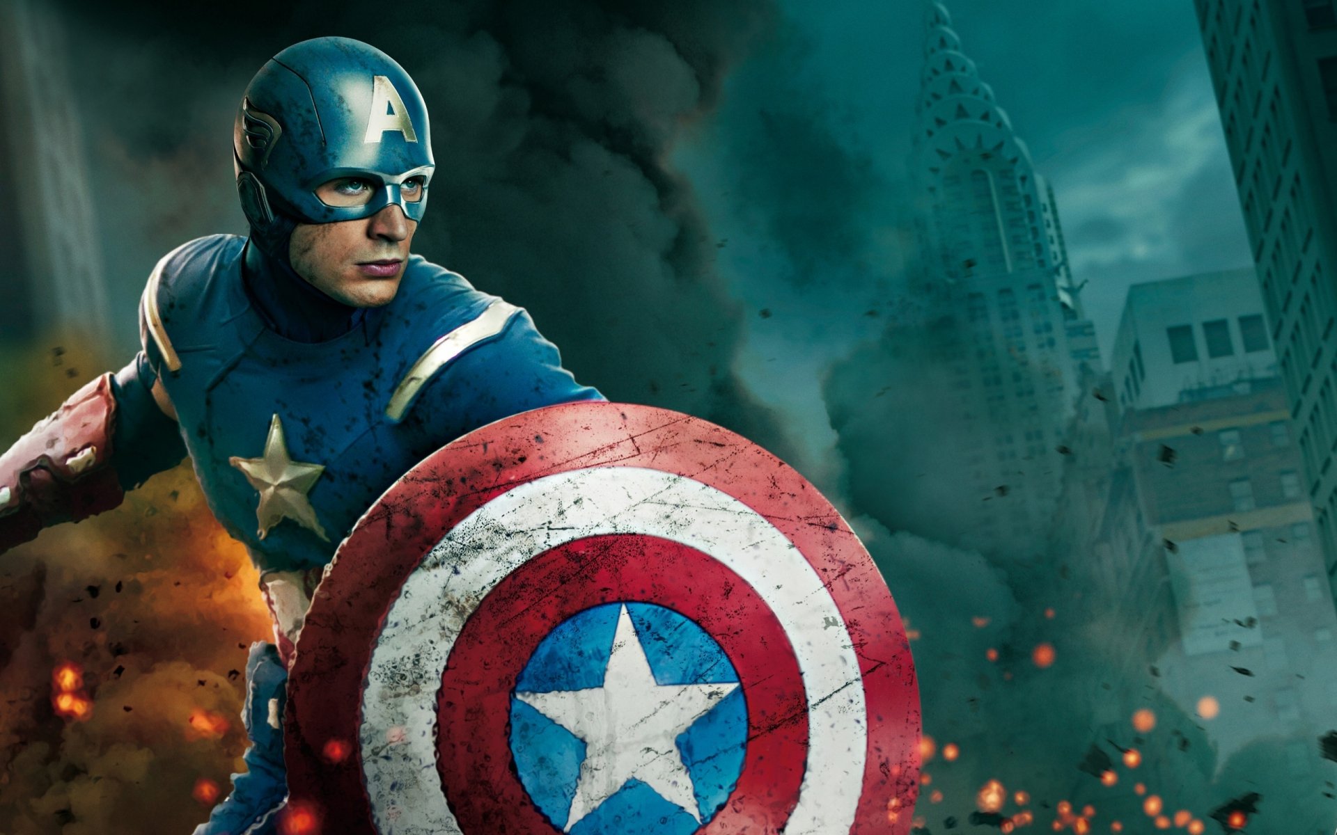 HD Wallpaper of Captain America in Avengers Action